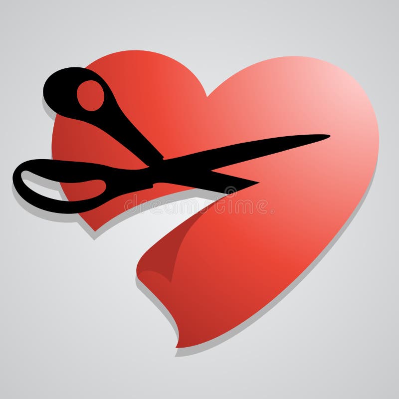 Heart cut stock vector. Illustration of button, innovative - 29641046