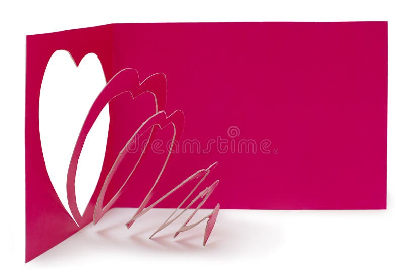 Heart Cut Out from Red Paper Stock Photo - Image of amour, curl: 22291594