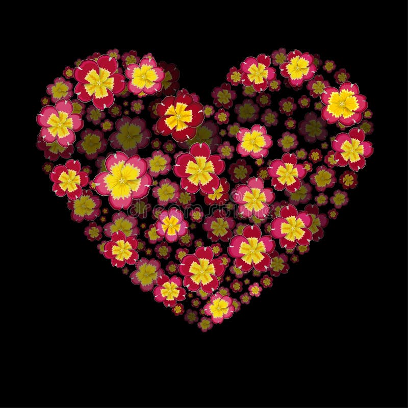 Heart with 3d Effect. Flower Heart Vector Stock Vector - Illustration ...