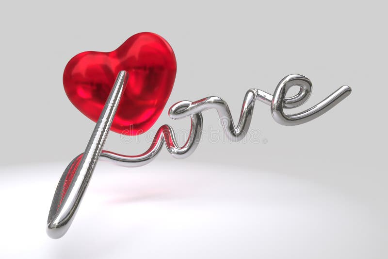 Heart 3d Render Modern Transparency Glass Abstract Stock Illustration ...