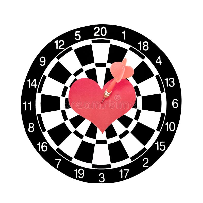 Heart with Dart Targeted To the Center Stock Photo - Image of love ...