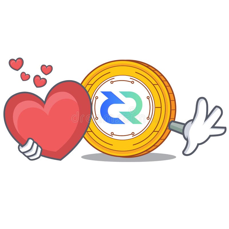 With Heart Decred Coin Mascot Cartoon Editorial Photography ...