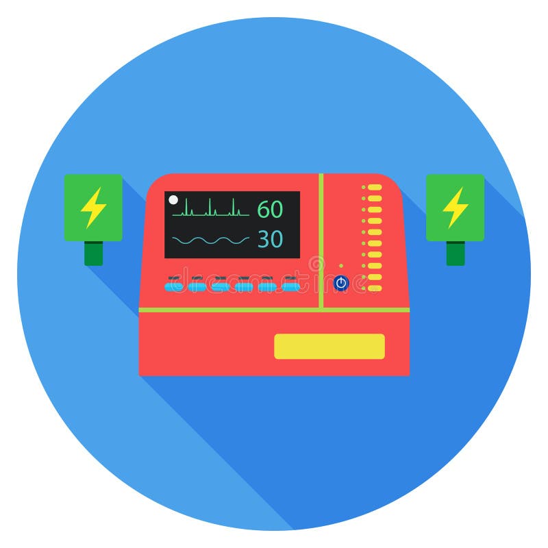 Heart Defibrillator Icon stock vector. Illustration of shock - 89734355