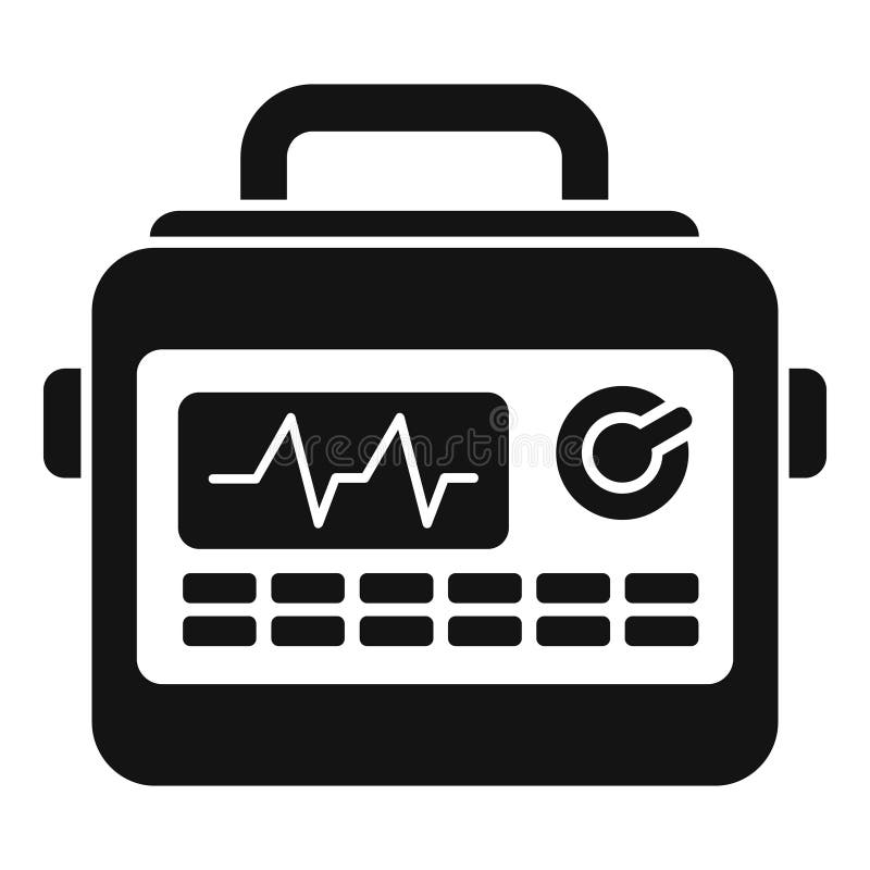 Heart Defibrillator Icon Simple Vector. Patient Cardiac Attack Stock ...