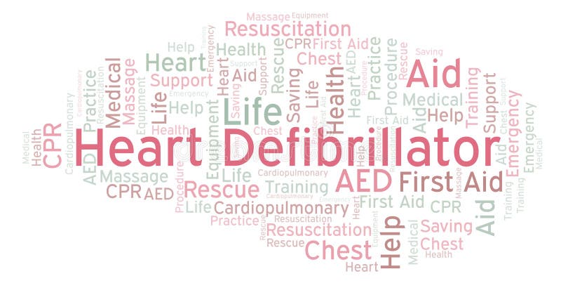 Heart Defibrillator Word Cloud, Made with Text only. Stock Illustration ...