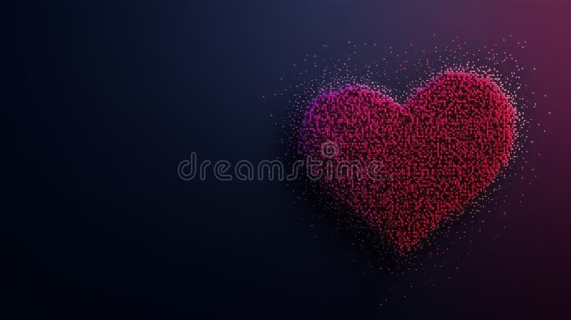 Heart Design with Particle Effects Stock Photo - Image of feelings ...