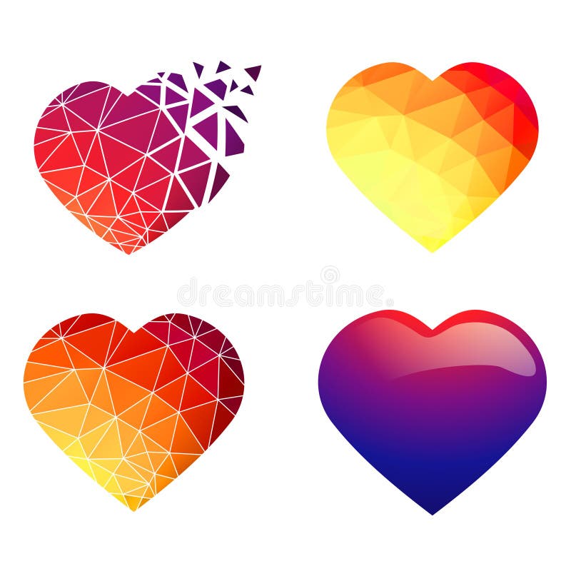 Heart Design Set stock vector. Illustration of stylized - 71639085