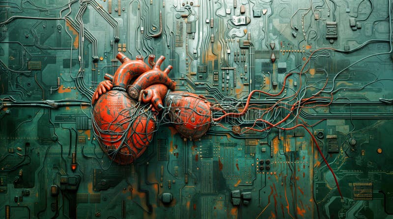A Heart Designed As Central Processing Unit, the Heart of a Computer ...