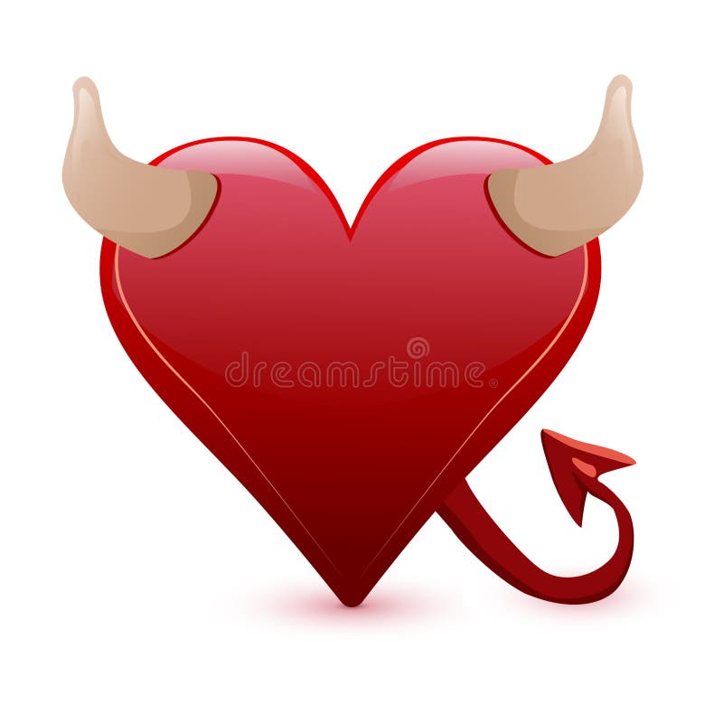 Heart devil illustration stock vector. Illustration of beauty - 18319947