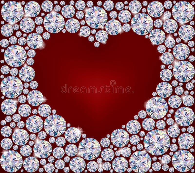 Diamond heart stock vector. Illustration of adamant, expensive - 57459717