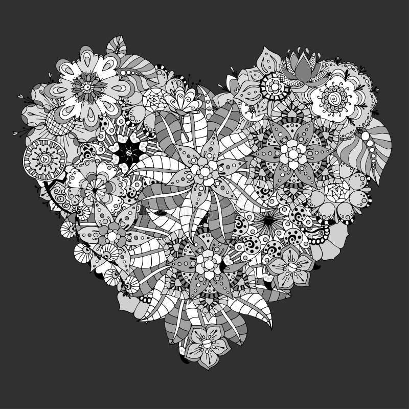 Heart doodle stock vector. Illustration of heart, background - 59145364