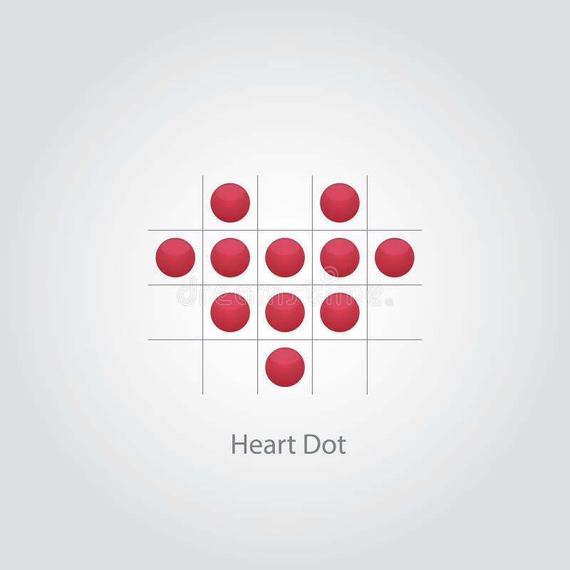 Heart dot design stock vector. Illustration of love, pink - 83463316