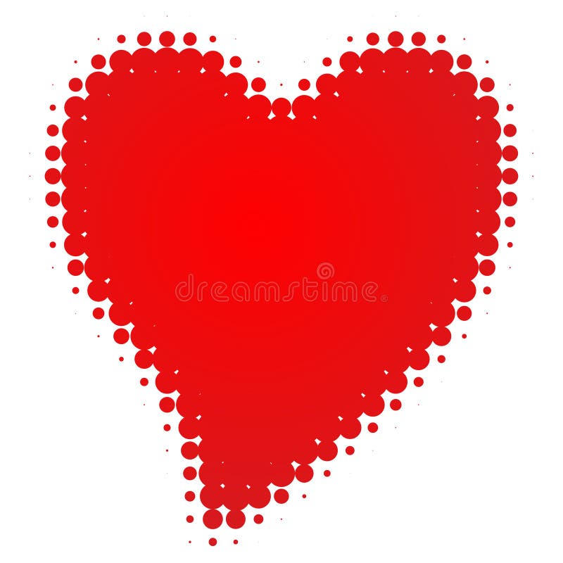 Heart dot gain stock vector. Illustration of circle, symbol - 35426851