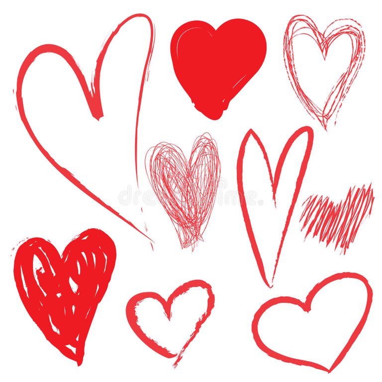 Heart draw stock vector. Illustration of pattern, love - 26910500