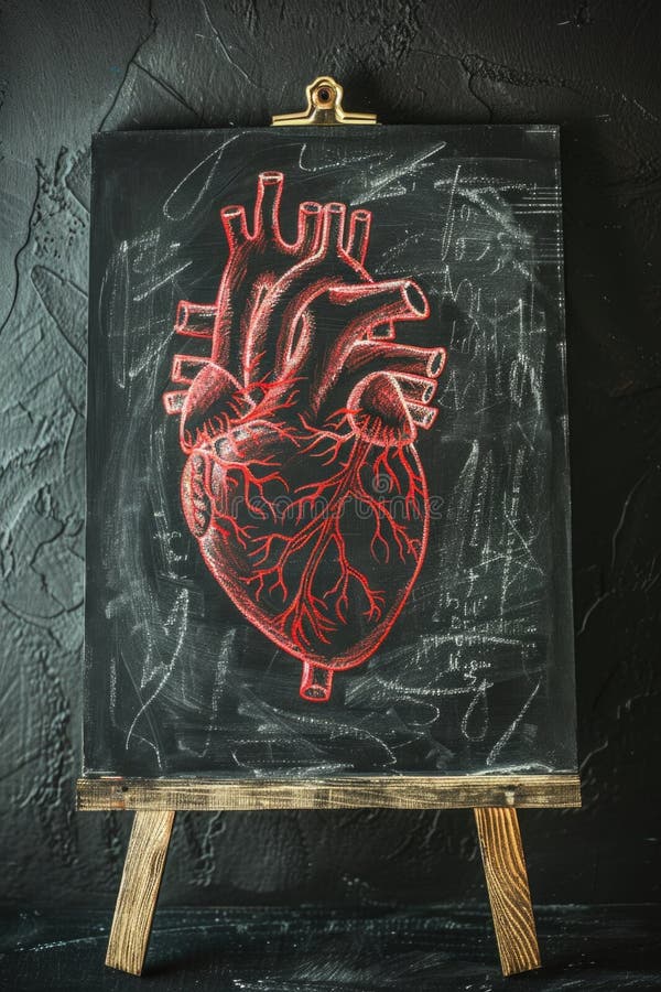 A Heart Drawing on a Chalkboard, Perfect for Educational or Romantic ...