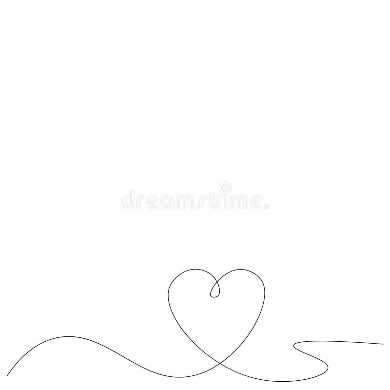 Heart Drawing, Love Banner Design, Vector Illustrationb Stock Vector ...