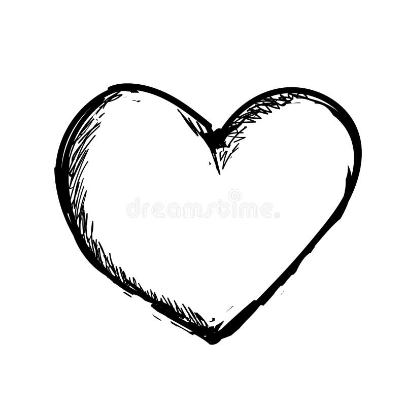 Heart drawing stock illustration. Illustration of concept - 85608918