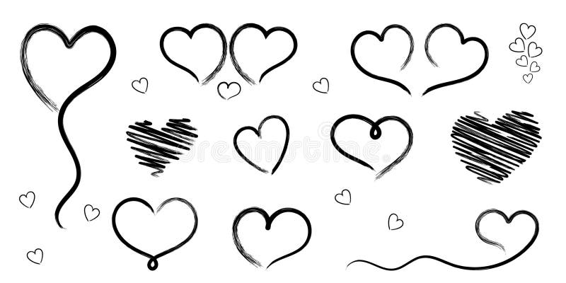 Heart Vector Brushes Illustrator Love Heart Brush Painting Drawing