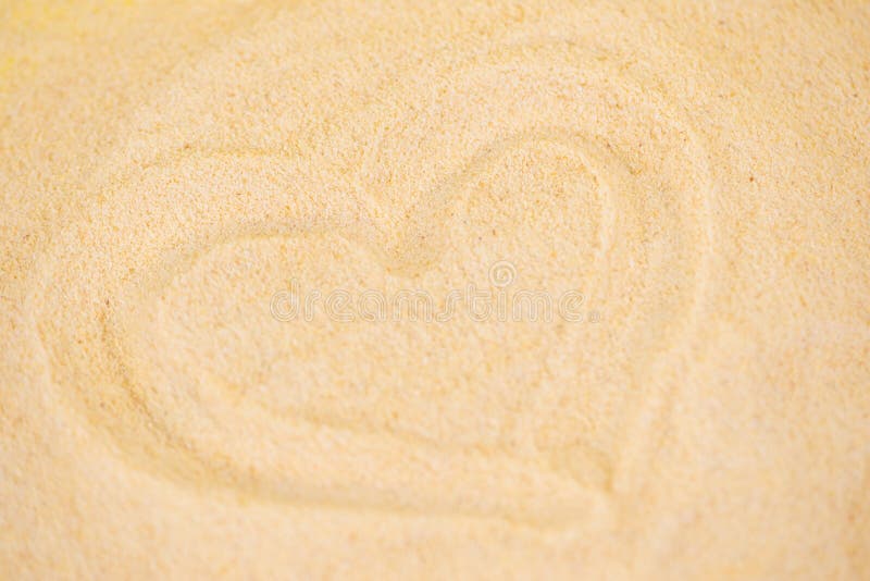 Heart Drawn in the Sand. Beach Background Stock Photo - Image of sand ...