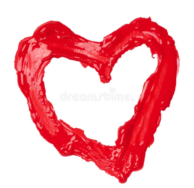 A Heart Drawn with Thick Red Paint, a Symbol of Love Stock Photo ...