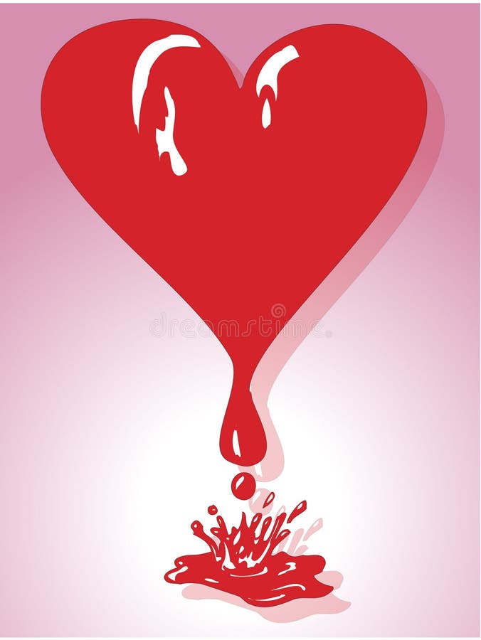 Heart-Dripping stock vector. Illustration of decorative - 4142490