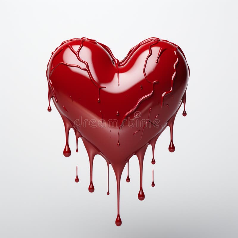 A Heart Dripping with Blood, Creating an Artistic Image for Passion ...