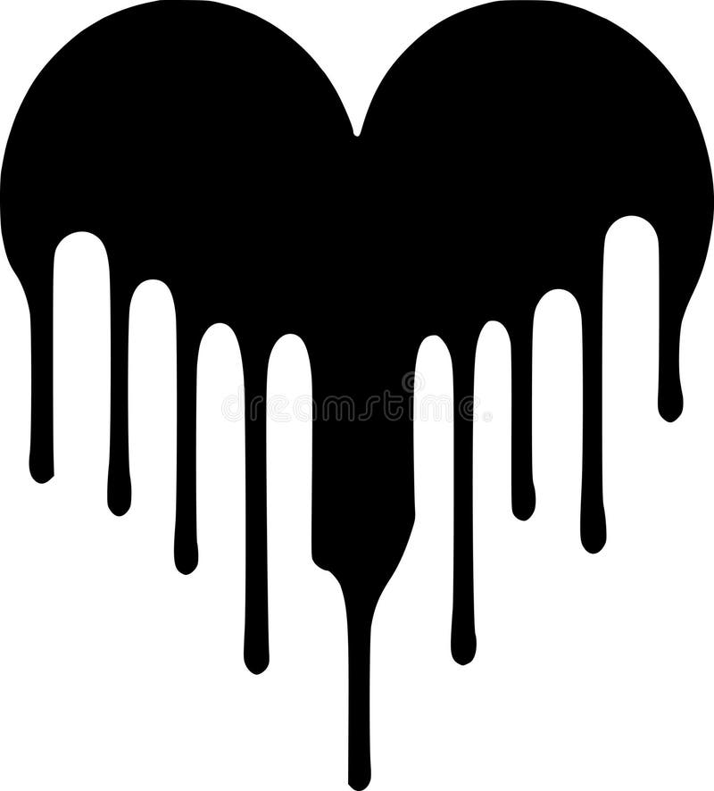 Heart Dripping - Minimalist and Flat Logo - Vector Illustration Stock ...