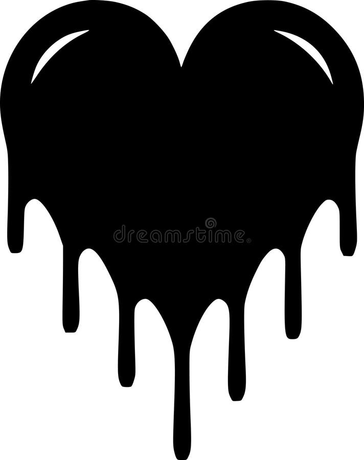 Heart Dripping - Minimalist and Simple Silhouette - Vector Illustration ...