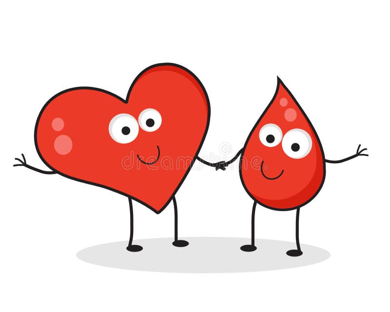 Heart and a drop of blood stock vector. Illustration of charity - 116210264