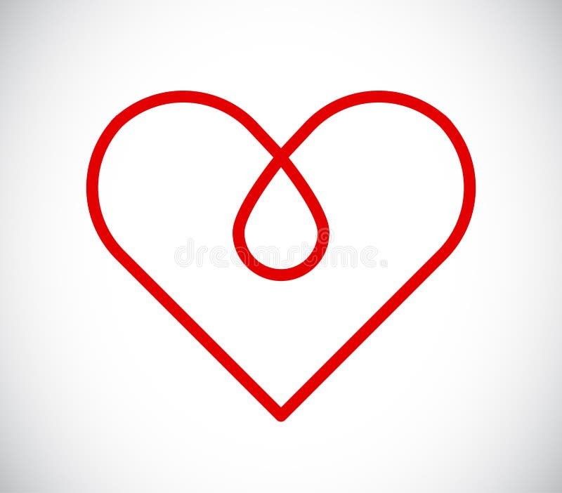 Heart drop icon stock vector. Illustration of border - 200684712