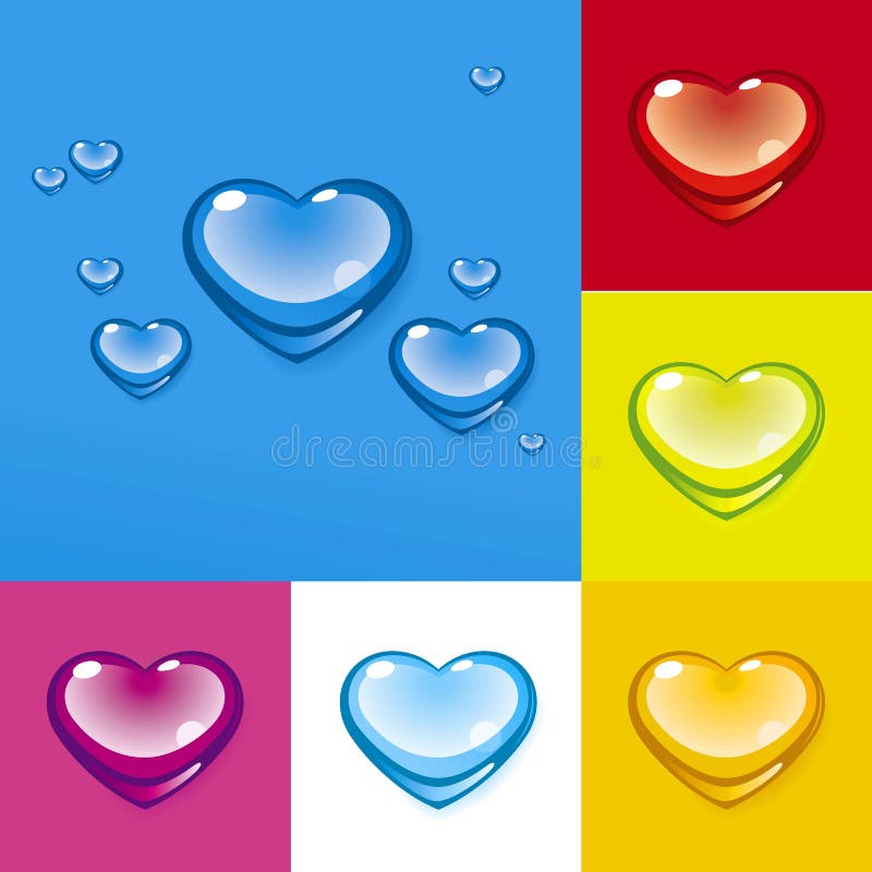 Heart drops stock vector. Illustration of bubble, pattern - 7042650