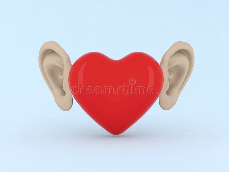 Heart with ears stock illustration. Illustration of device - 17118957