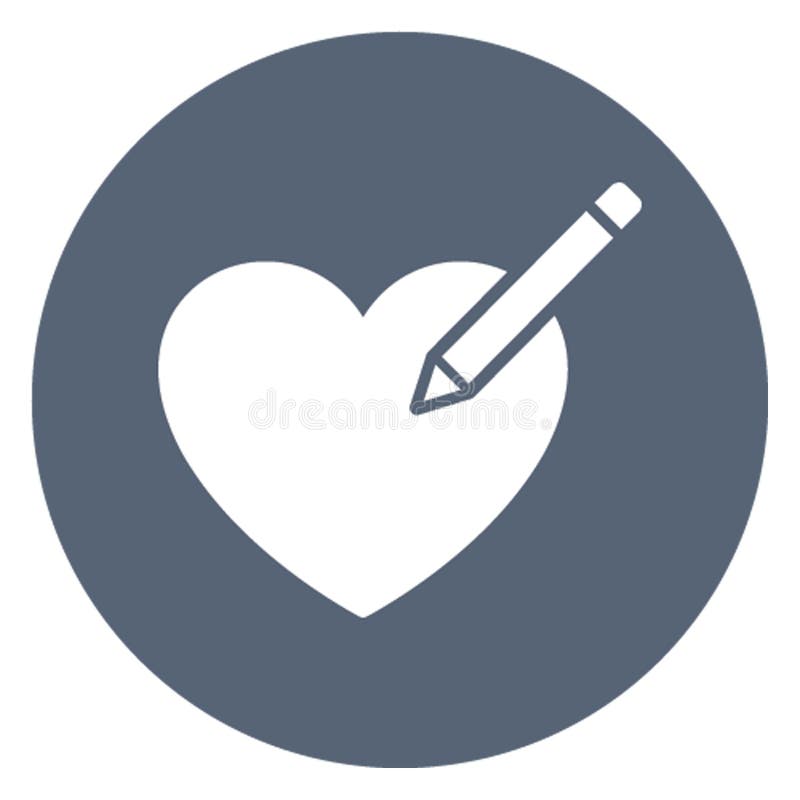 Heart Editing, Pen Isolated Vector Icon Which Can Be Easily Modified or ...
