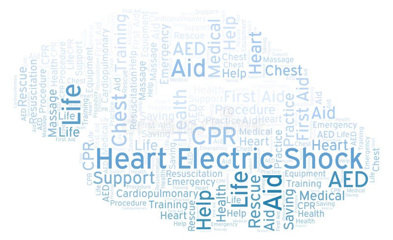 Heart Electric Shock Word Cloud, Made with Text only. Stock ...