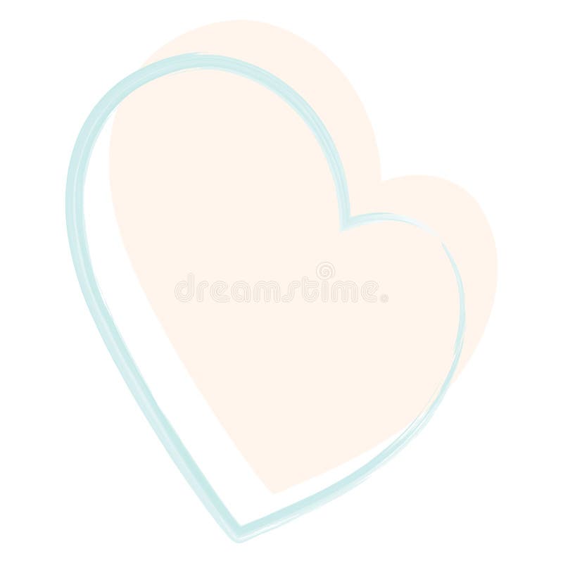 Heart Element Hand Drawn Cute Illustration Stock Vector - Illustration ...