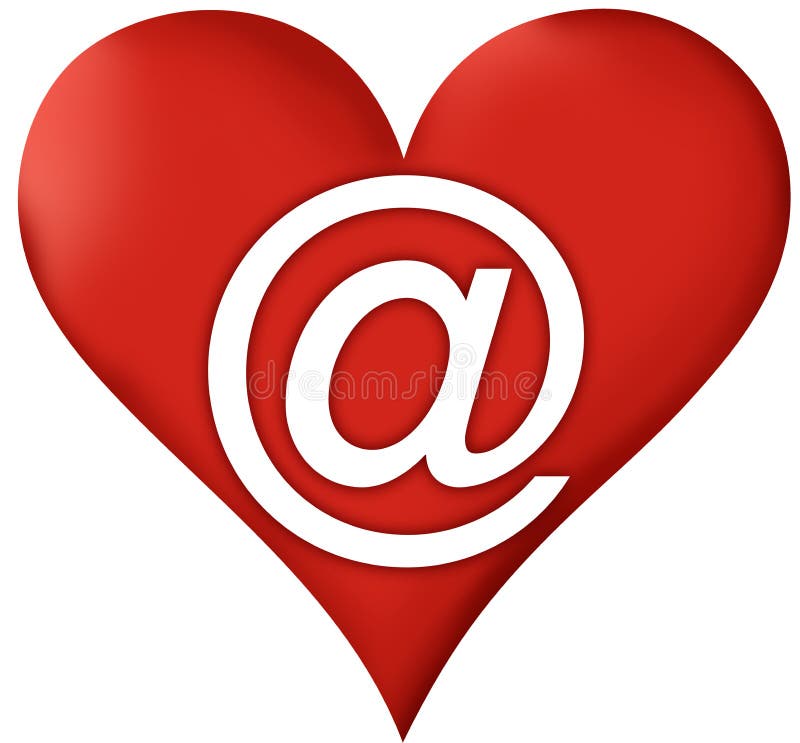 Heart Email stock illustration. Illustration of envelope - 14560946