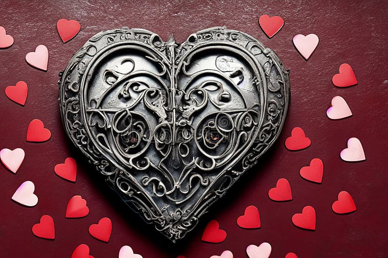 Heart Emblem in Gothic Style. the Image Was Made Using AI Stock Photo ...
