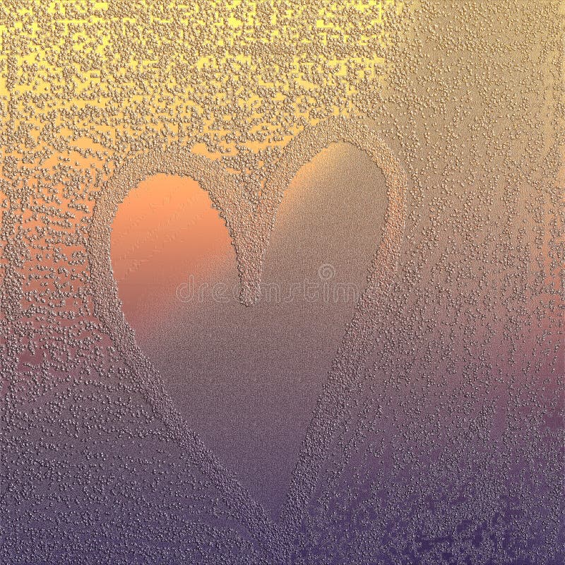 Heart Embossed Texture on Background. Bright Amber Toned Background ...