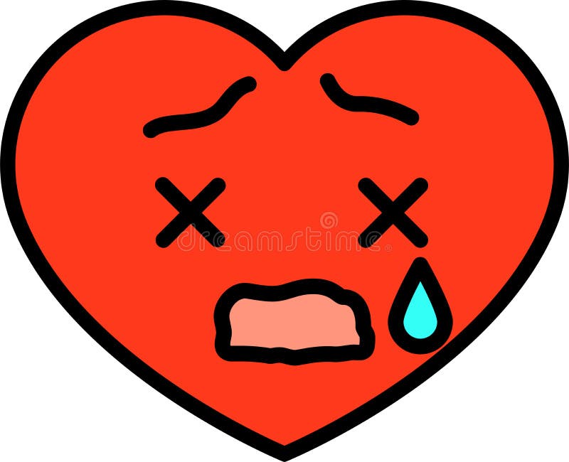 Heart emoticon icon stock vector. Illustration of heart - 195146347