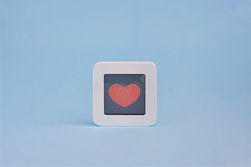 Heart Emotion Concept, Symbol of Love on Lcd Display Isolated on ...