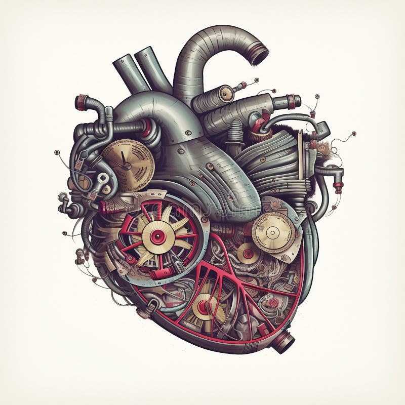 Heart engine, concept art stock illustration. Illustration of science ...