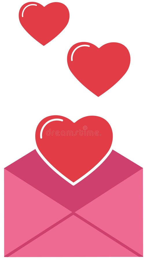 Heart Envelope Icon stock vector. Illustration of sign - 301059184