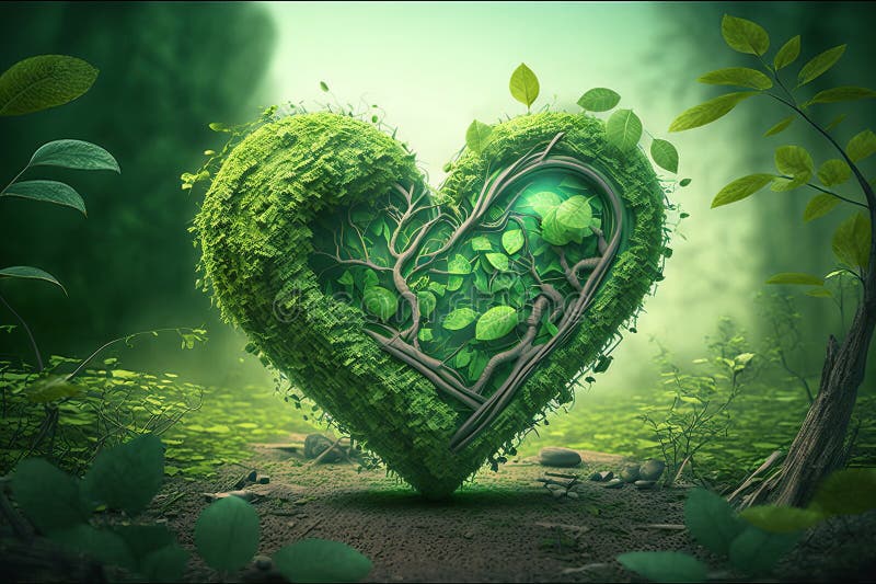 Heart,environmental Protection Concept,nature,Generative AI Stock Photo ...