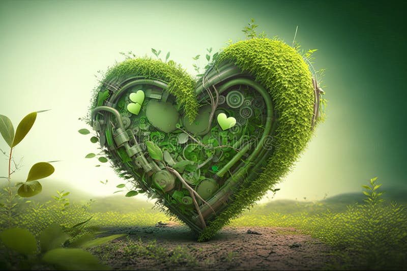 Heart,environmental Protection Concept,nature,Generative AI Stock Photo ...