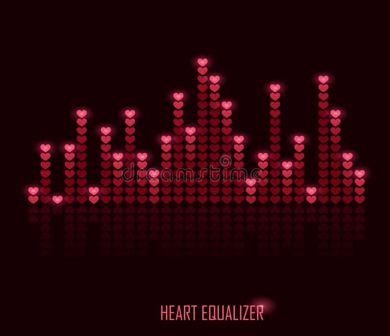 Heart equalizer stock vector. Illustration of pulse, music - 52064606