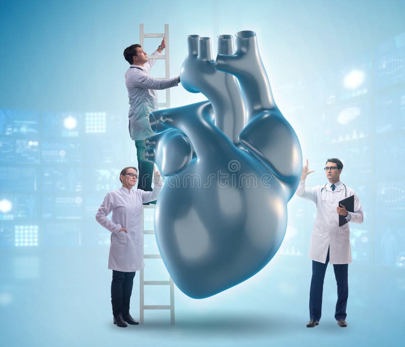 Heart Examination by a Team of Doctors Stock Photo - Image of mhealth ...