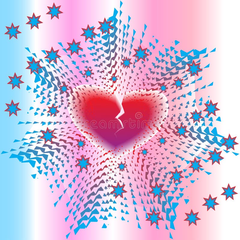 Heart Explosion stock vector. Illustration of background - 25780945