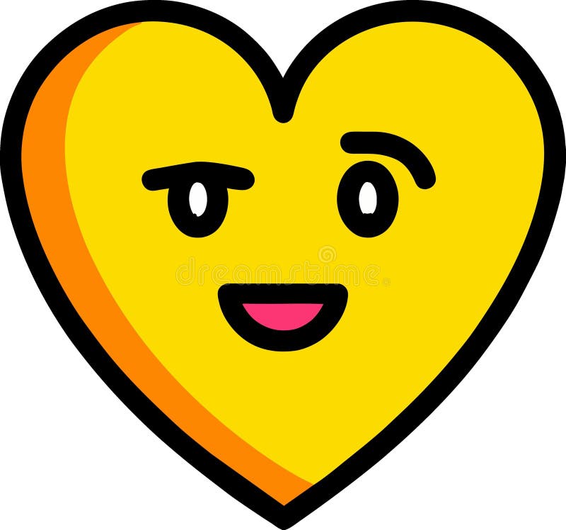 Heart Expression Emoticon Illustration Stock Illustration ...