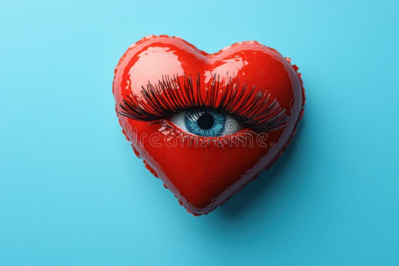 Heart Eye Surrealism stock image. Image of blue, captivating - 359641455