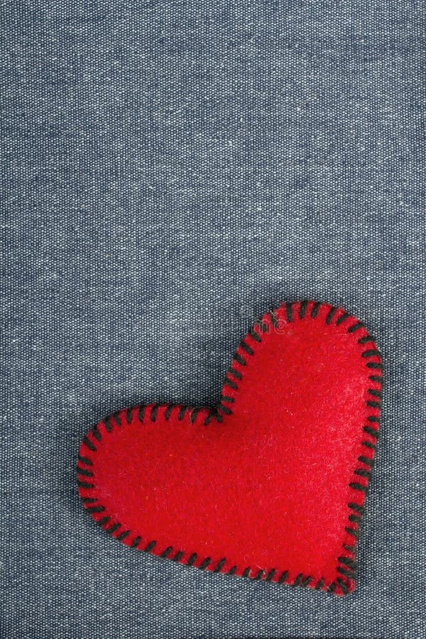Heart on fabric background stock photo. Image of romantic - 48889716